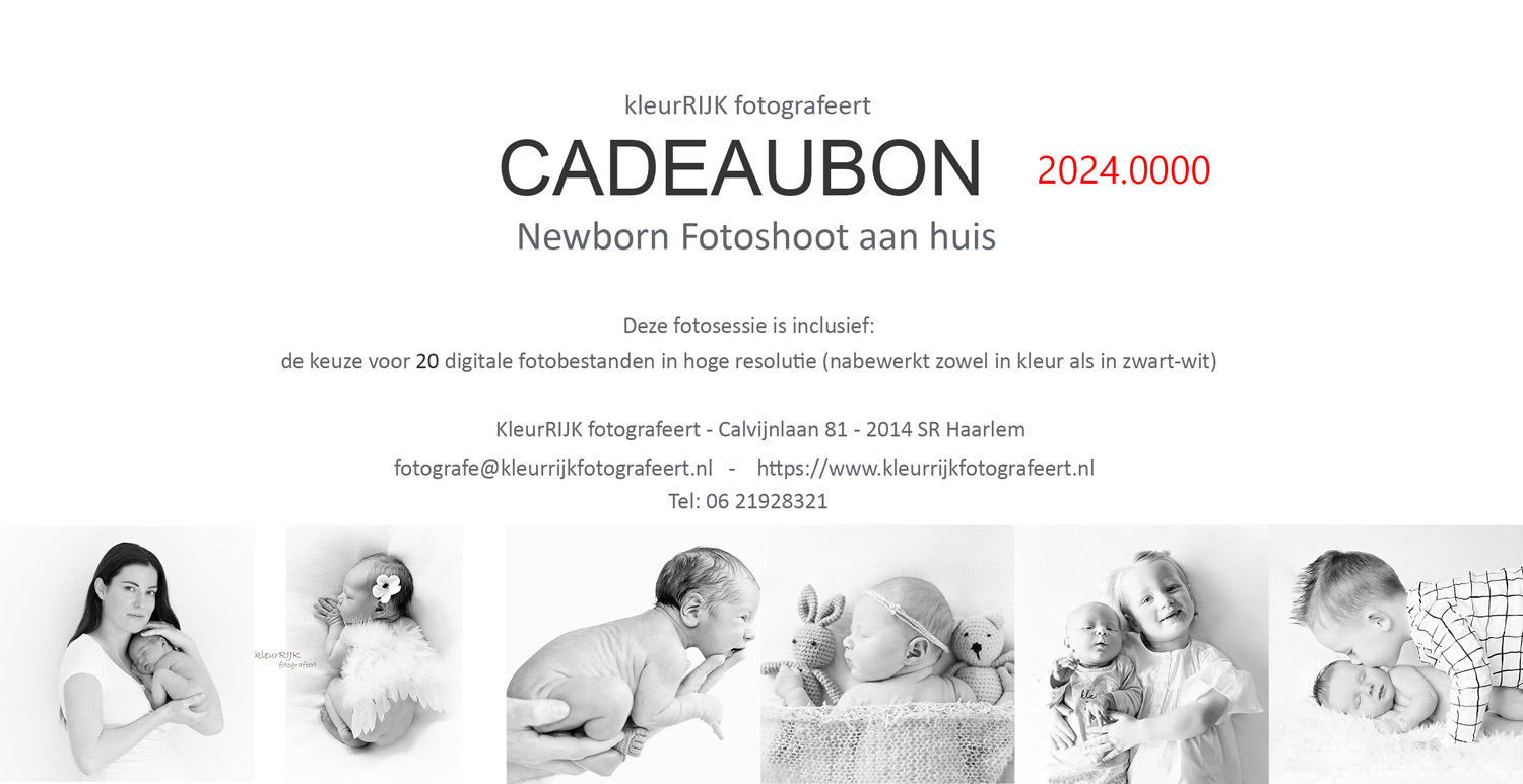 Op zoek naar een orgineel cadeau? Geef een newborn fotoshoot cadeaubon